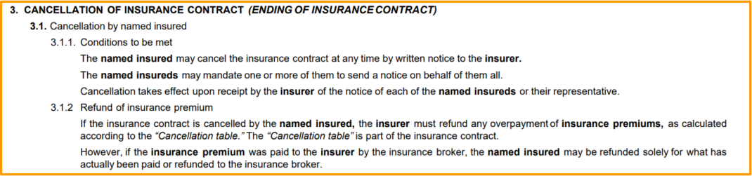 How to cancel your car insurance without charges - KBD