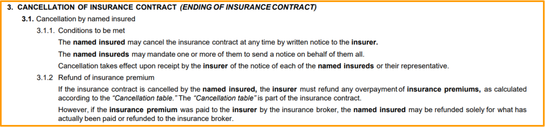 How to cancel your car insurance without charges - KBD